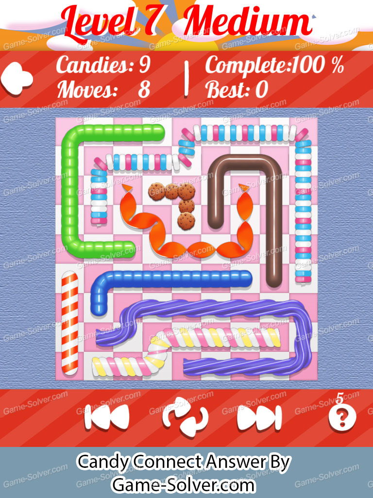 Candy Connect 9x9 Medium Level 7 • Game Solver