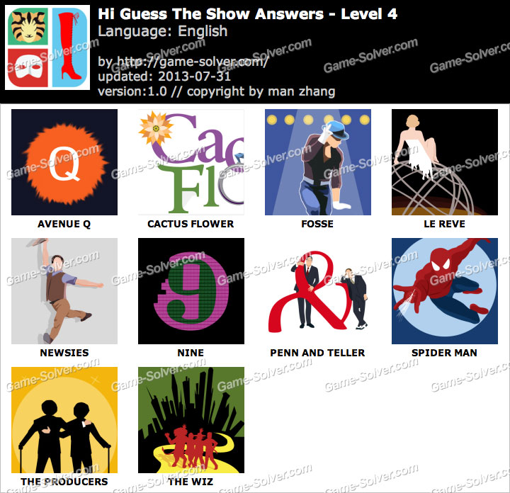 Hi Guess the Show Level 4 • Game Solver