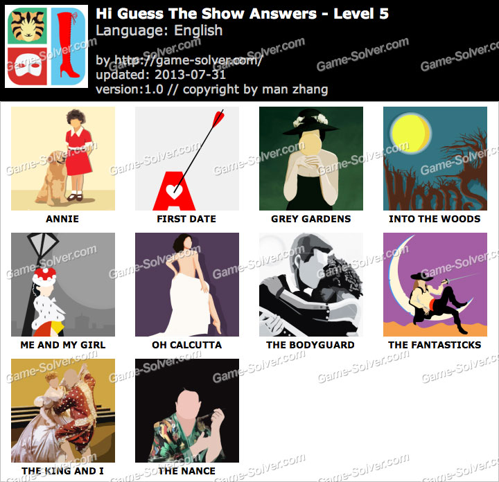 Hi Guess the Show Level 5 • Game Solver