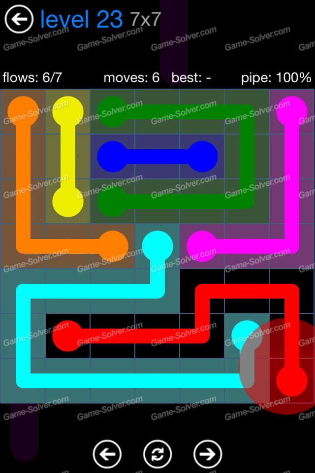 Flow Bonus Pack 7x7 Level 23 • Game Solver