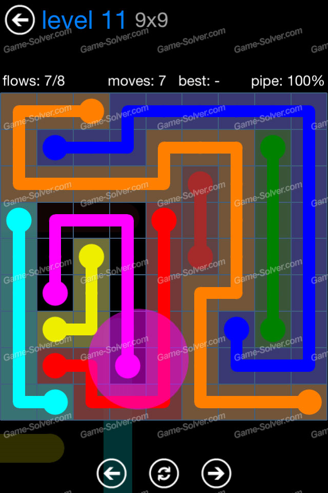 Flow Bonus Pack 9x9 Level 11 • Game Solver