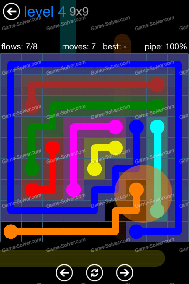 Flow Bonus Pack 9x9 Level 4 • Game Solver