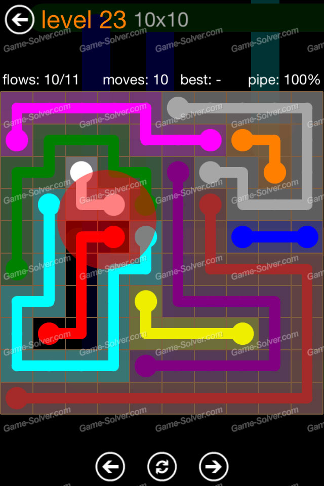 Flow Jumbo Pack 10x10 Level 23 • Game Solver