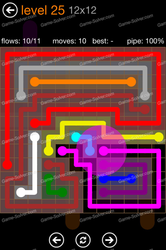 Flow Jumbo Pack 12x12 Level 25 • Game Solver