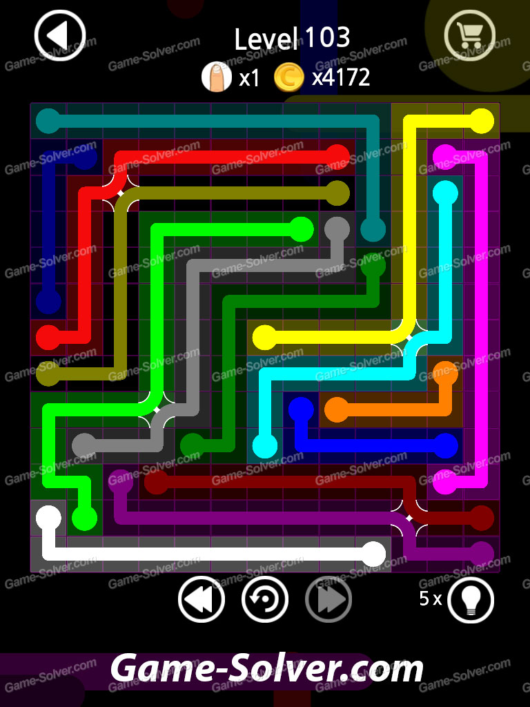 Flow Line Bend Grape Pack Level 103 • Game Solver