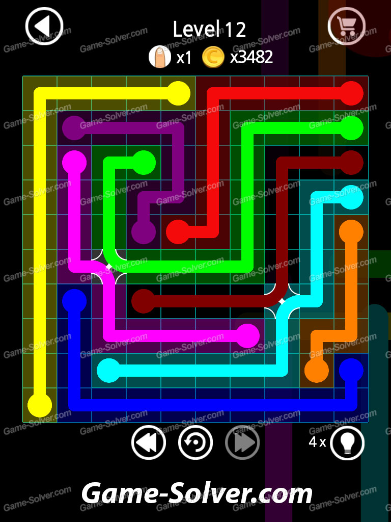 Flow Line Bend Lychee Pack Level 12 • Game Solver