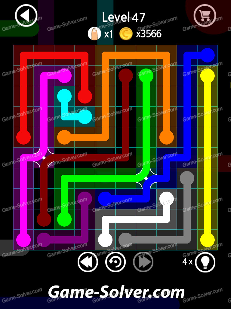 Flow Line Bend Lychee Pack Level 47 • Game Solver