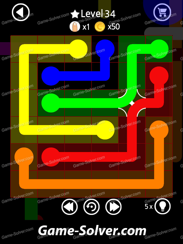 Flow Line Bend Mango Pack Level 34 • Game Solver
