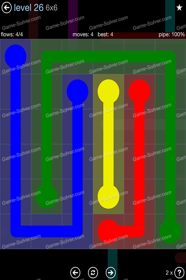 Flow Rainbow Pack Level 26 • Game Solver
