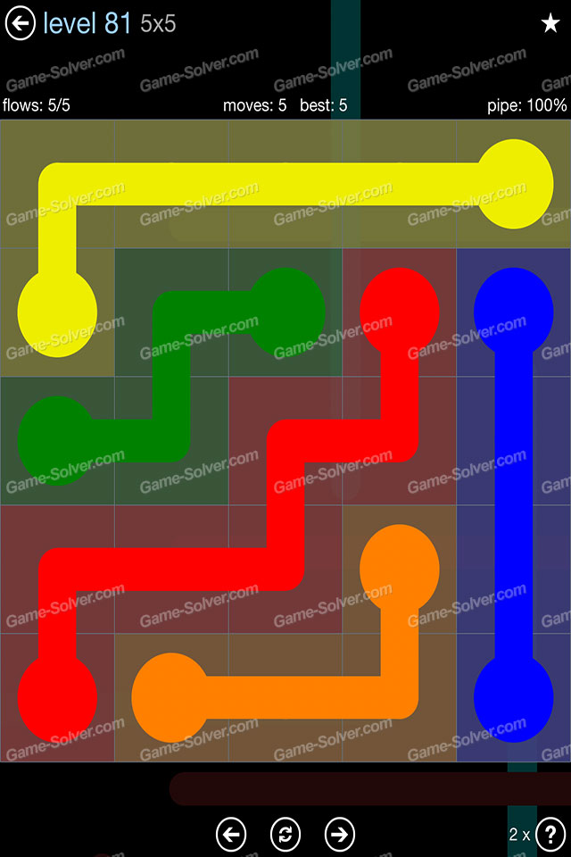 Flow Rainbow Pack Level 81 • Game Solver