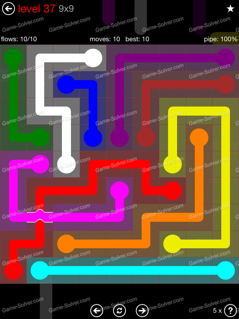 Flow Bridges Bonus Pack Level 37 • Game Solver