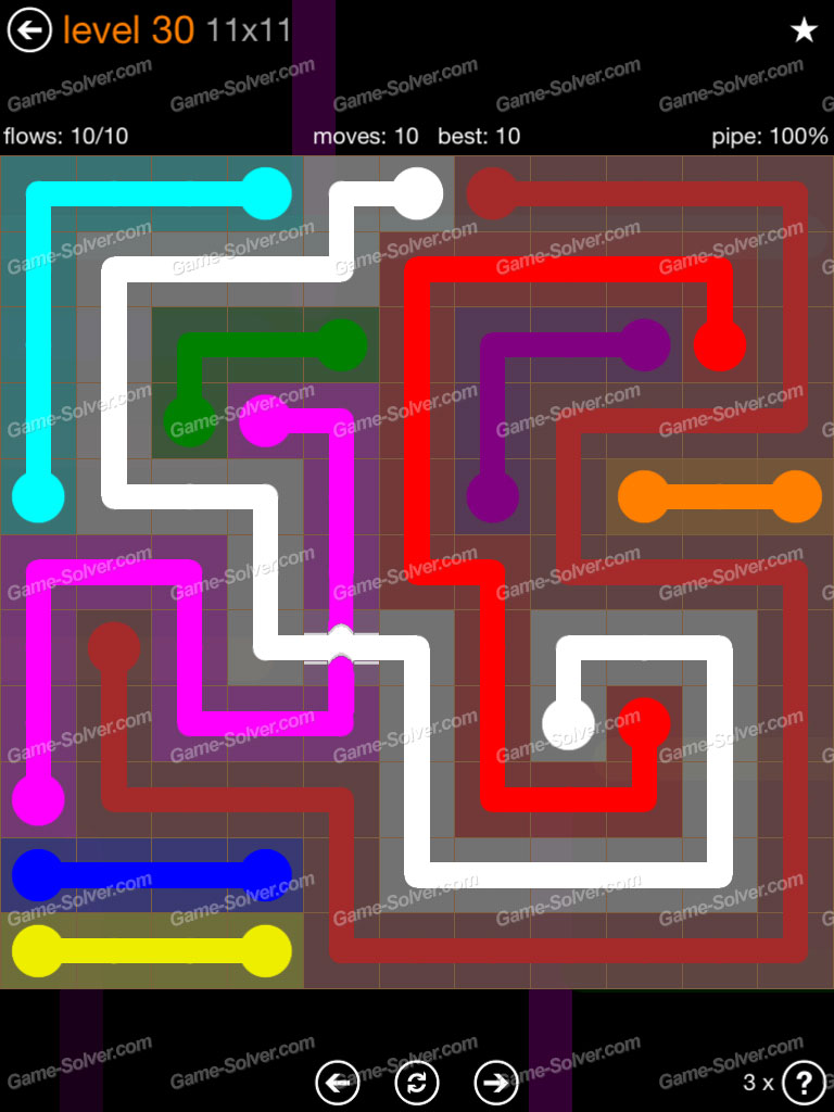 Flow Bridges Jumbo Pack 11x11 Level 30 • Game Solver
