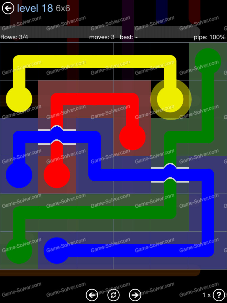 Flow Bridges Rainbow Pack Level 18 • Game Solver