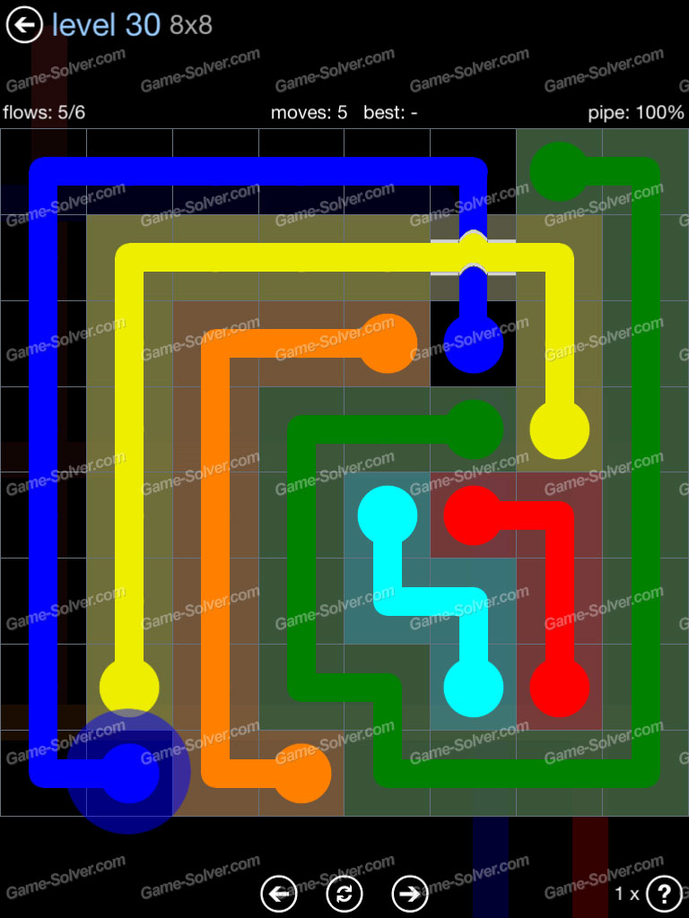 Flow Bridges Rainbow Pack Level 30 • Game Solver