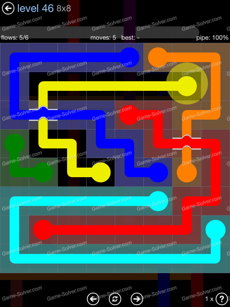 Flow Bridges Rainbow Pack Level 46 • Game Solver