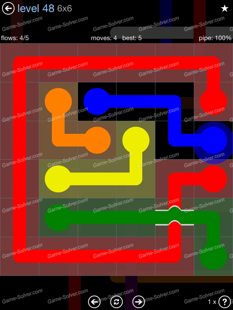 Flow Bridges Rainbow Pack Level 48 • Game Solver