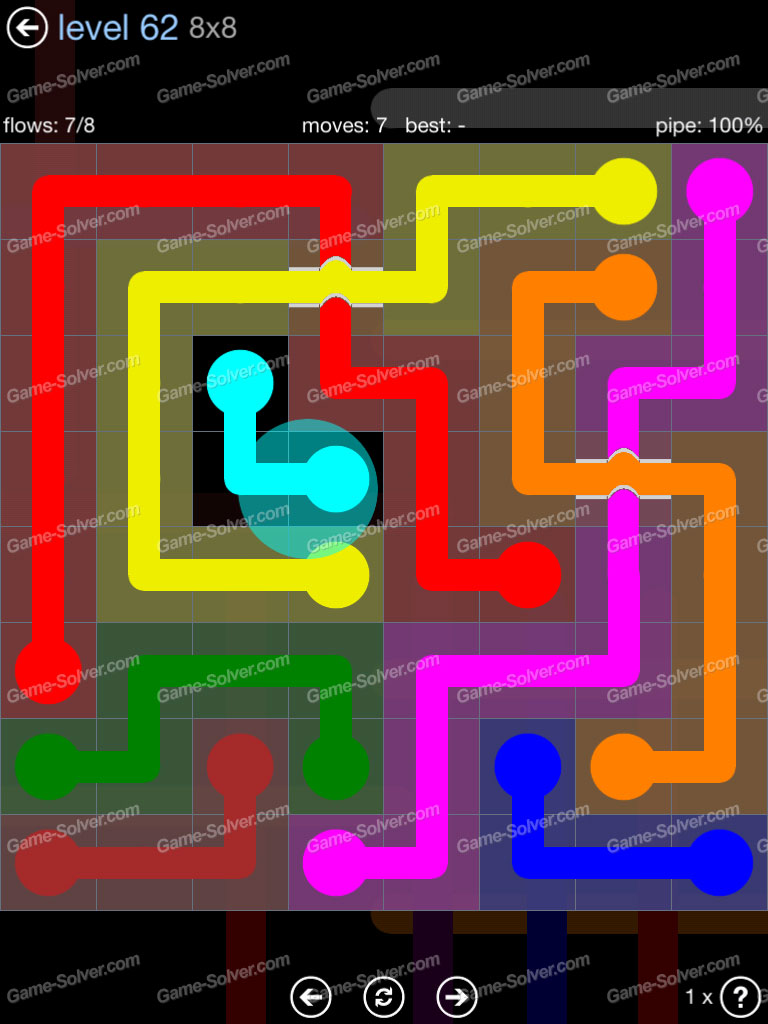 Flow Bridges Rainbow Pack Level 62 • Game Solver