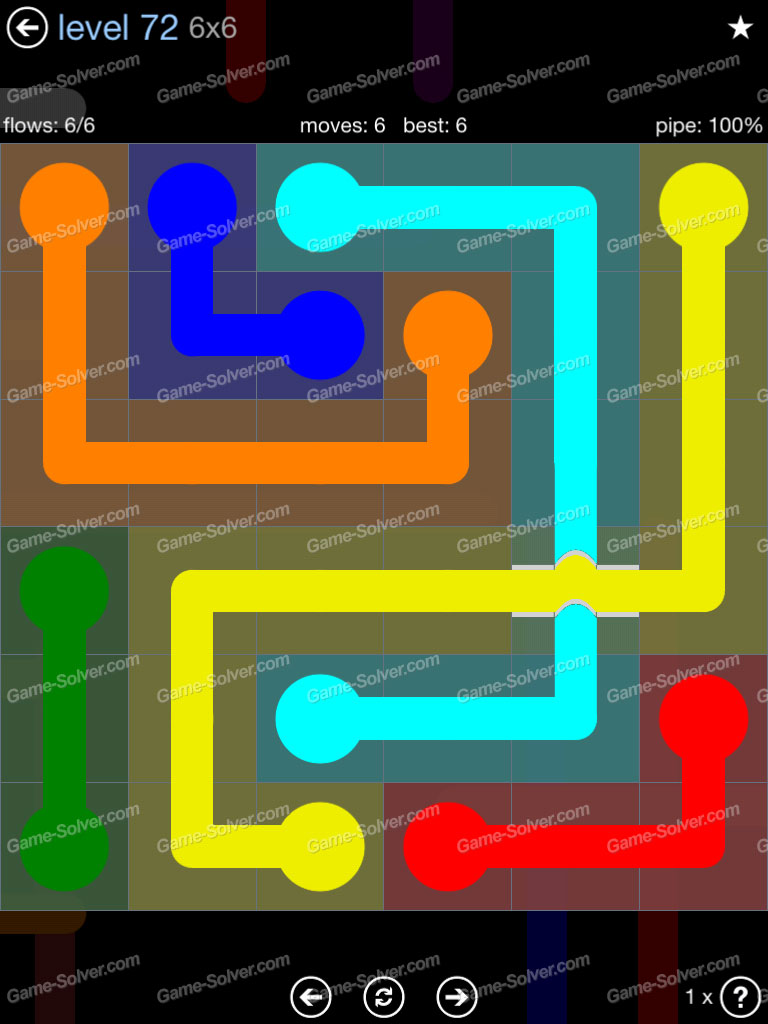 Flow Bridges Rainbow Pack Level 72 • Game Solver