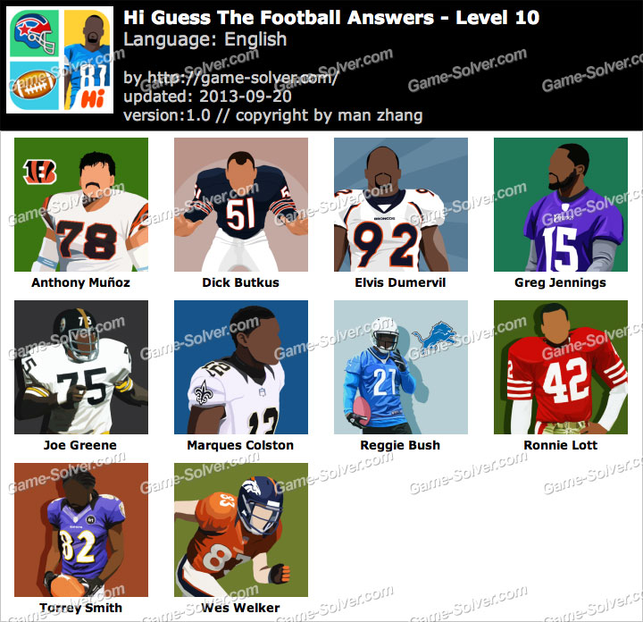 Hi Guess the Football Star Level 10 • Game Solver