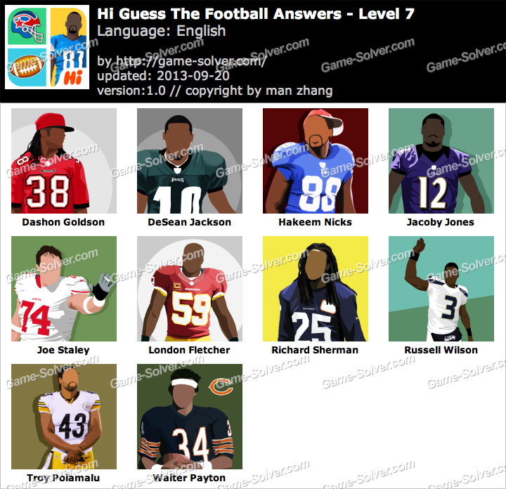 Hi Guess the Football Star Level 7 • Game Solver