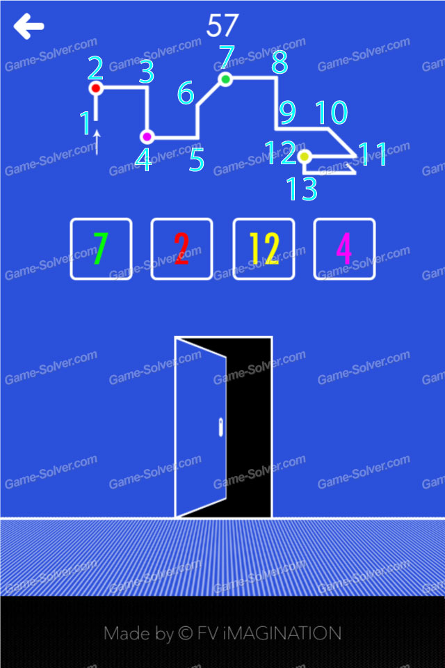 Rooms Level 57 • Game Solver