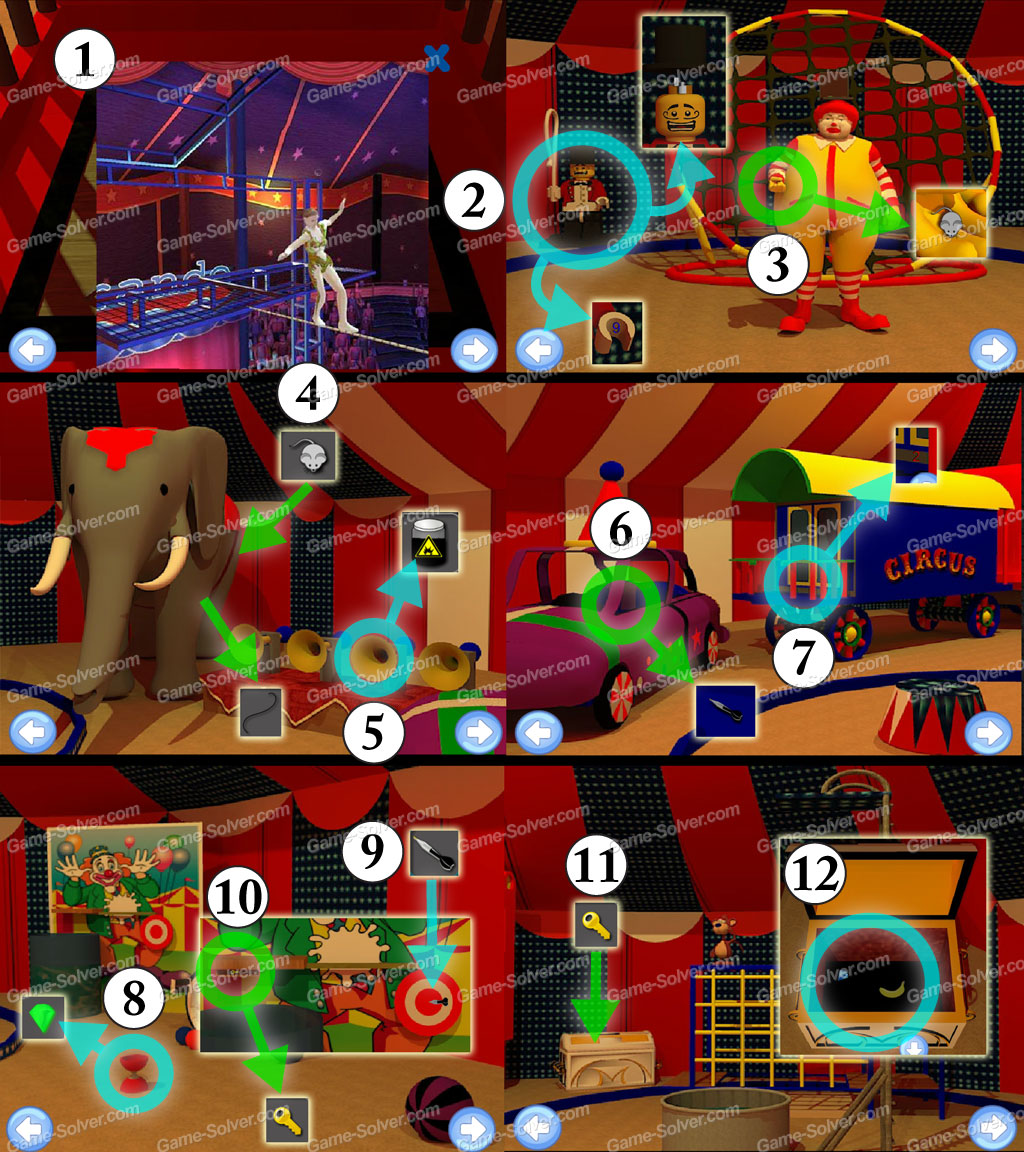 Circus Tent Escape Part 1 • Game Solver