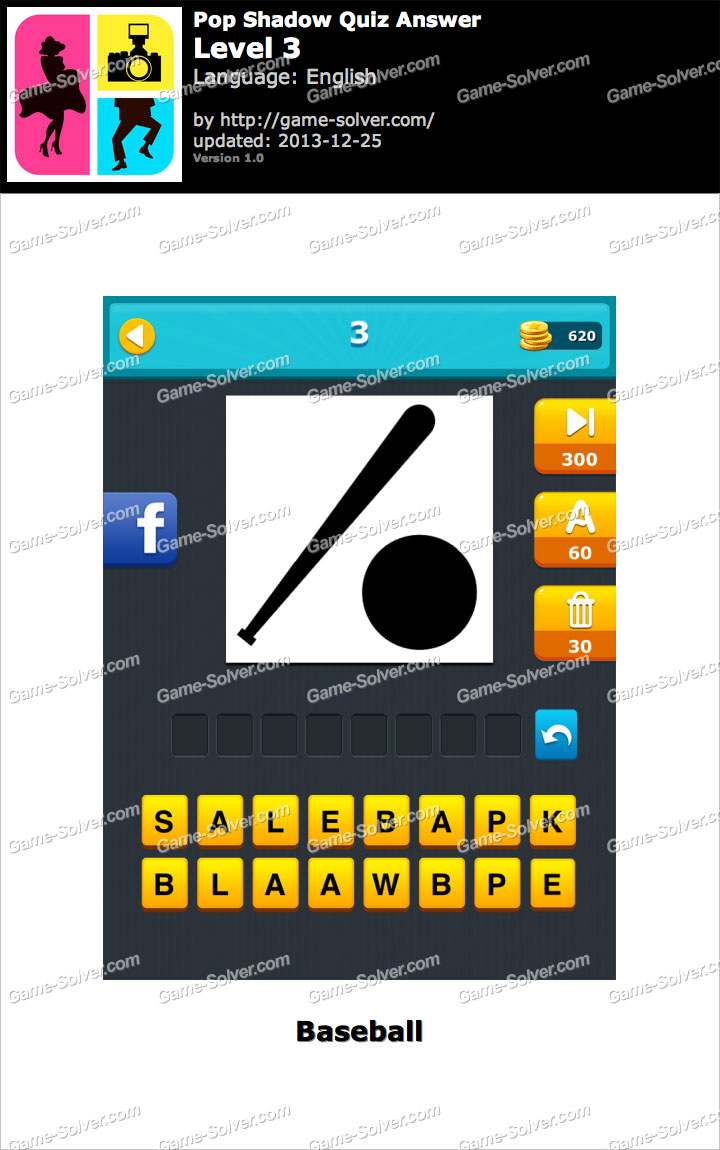 Pop Shadow Quiz Level 3 • Game Solver