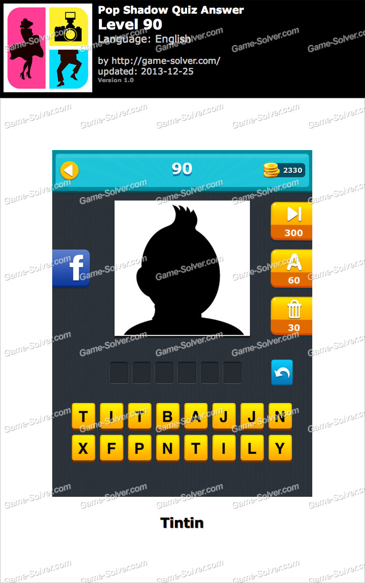 Pop Shadow Quiz Level 90 • Game Solver