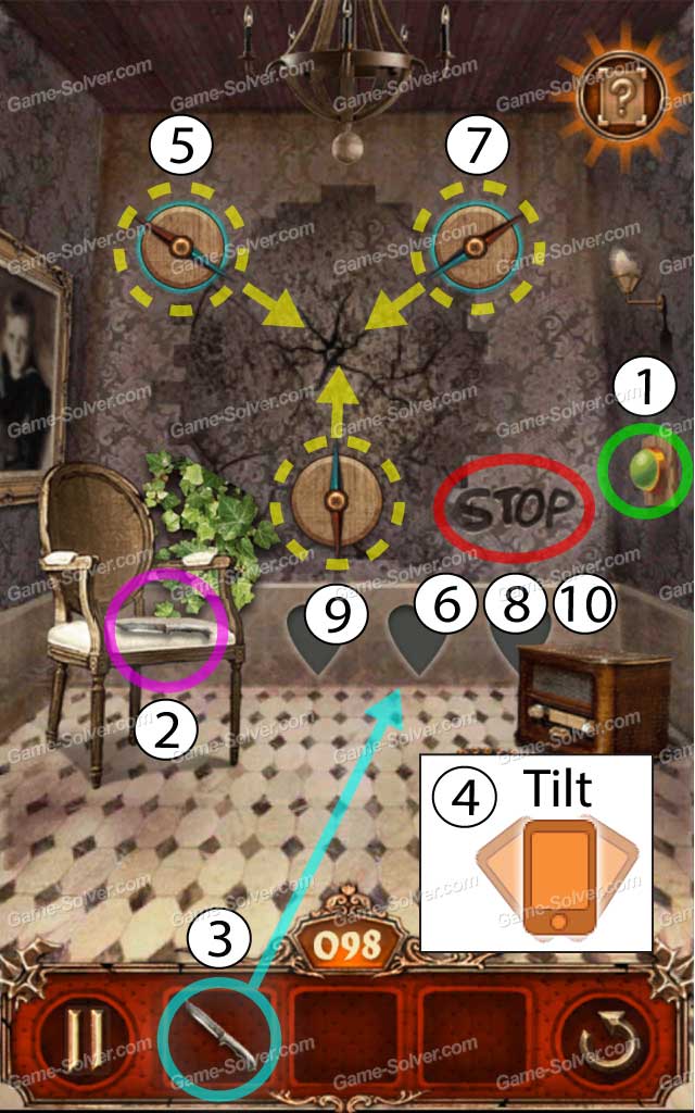 Escape Action Level 98 Game Solver
