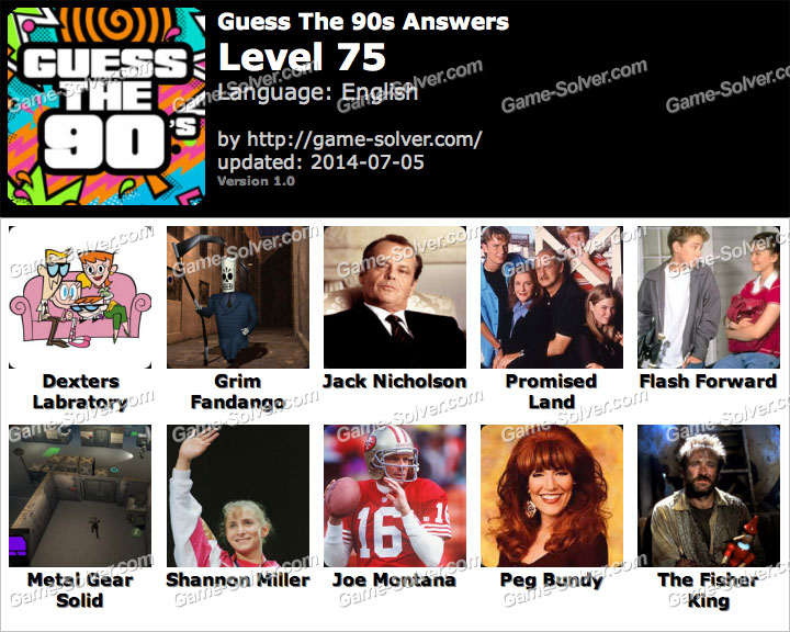 Guess The 90s Level 75 • Game Solver