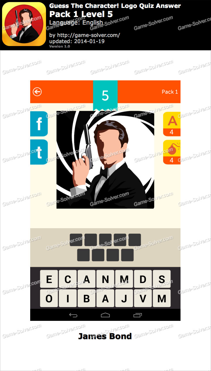 Guess The Character Logo Quiz Pack 1 Level 5 • Game Solver