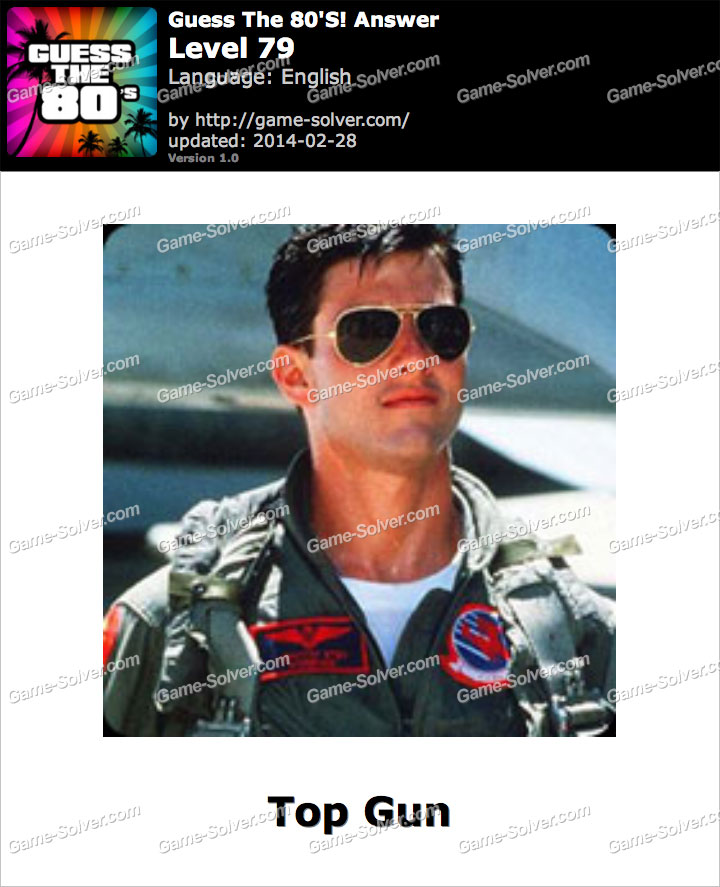 Guess the 80s Level 79 • Game Solver