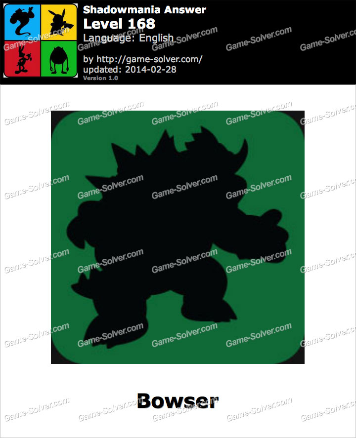 Shadowmania 168 • Game Solver
