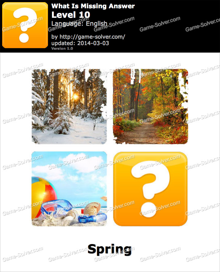 What Is Missing 10 • Game Solver
