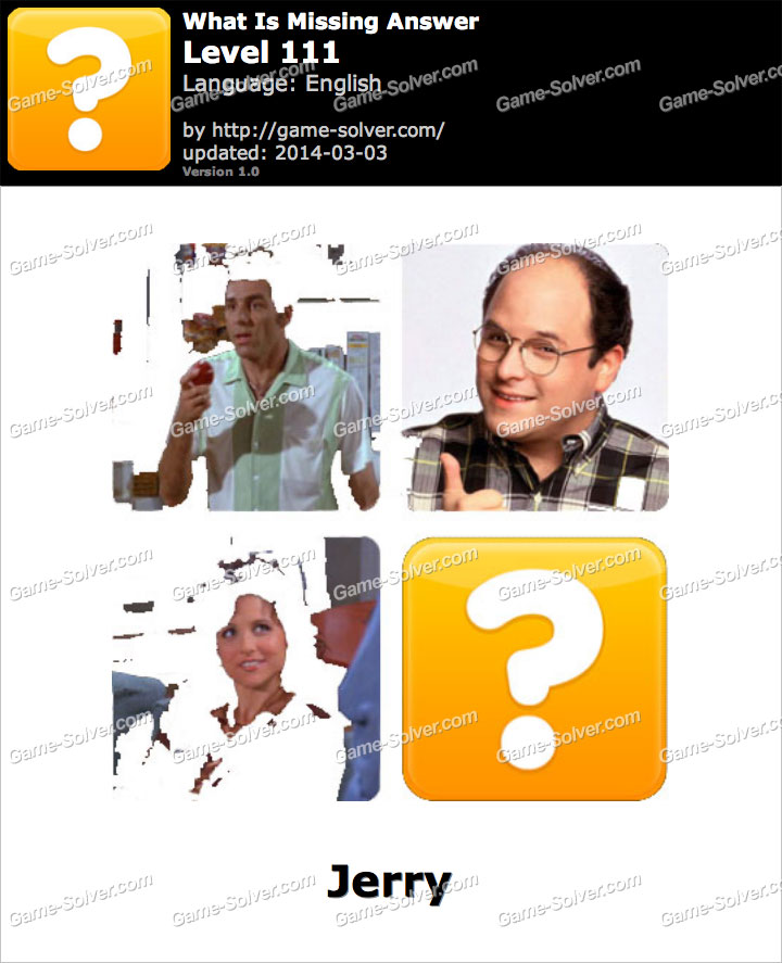 What Is Missing 111 • Game Solver