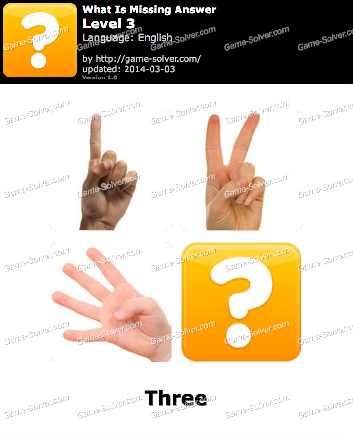 What Is Missing 3 • Game Solver