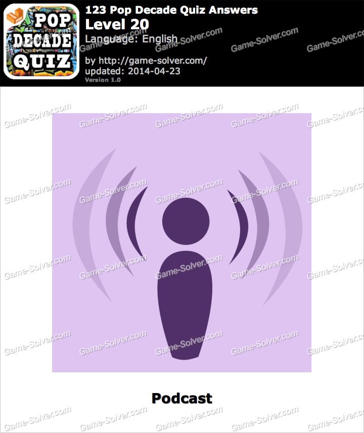 123 Pop Decade Quiz Level 20 • Game Solver