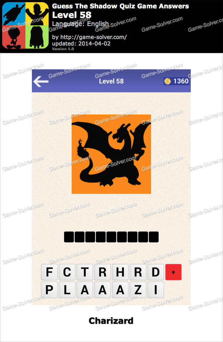 Guess The Shadow Quiz Game Level 58 • Game Solver