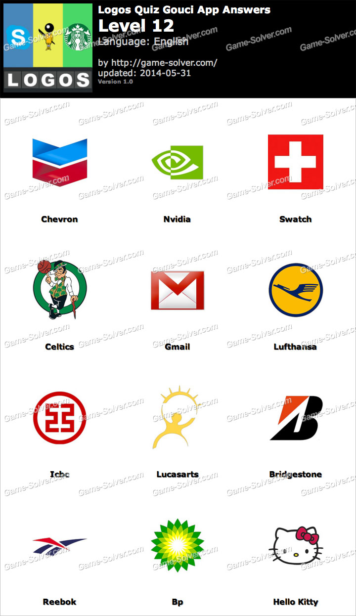 Logos Quiz Gouci App Level 12 Game Solver