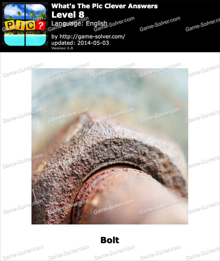 What's the Pic Clever Level 8 • Game Solver