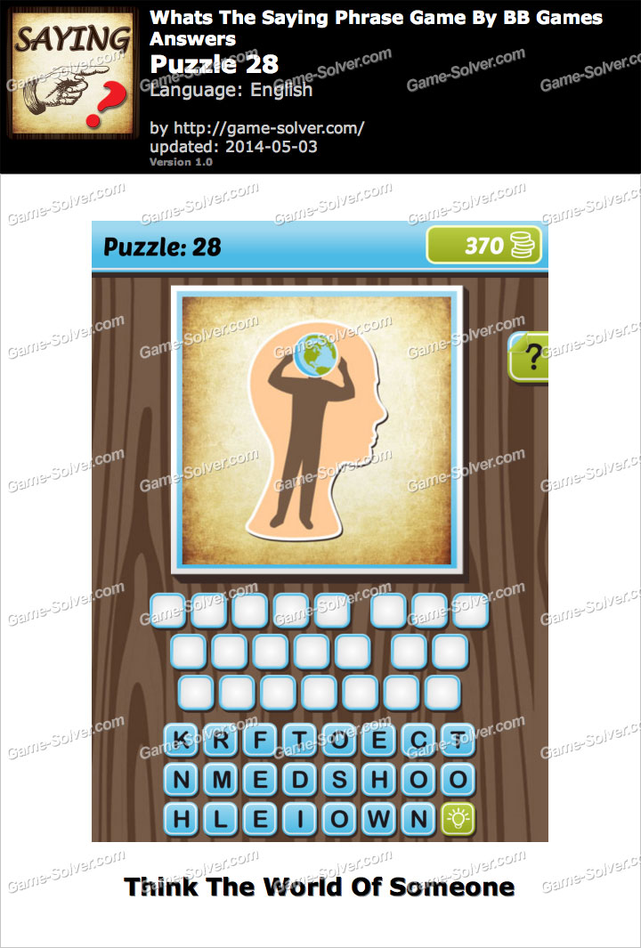 What's The Saying Phrase Game Puzzle 28 • Game Solver