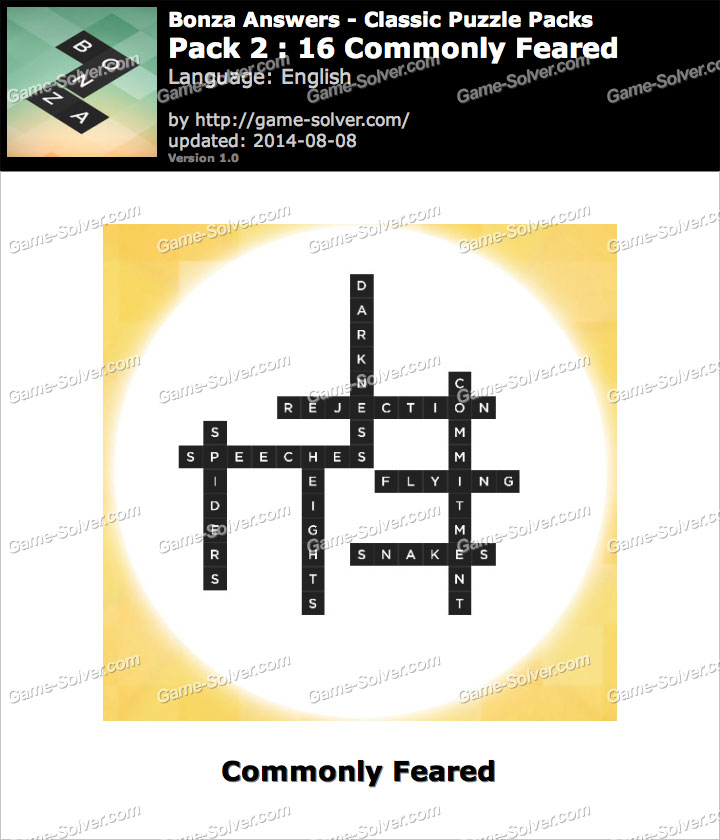 Bonza Answers Classic Puzzle Pack 2 16 Commonly Feared Game Solver bonza-answers-classic-puzzle-pack-2-16-commonly-feared-game-solver