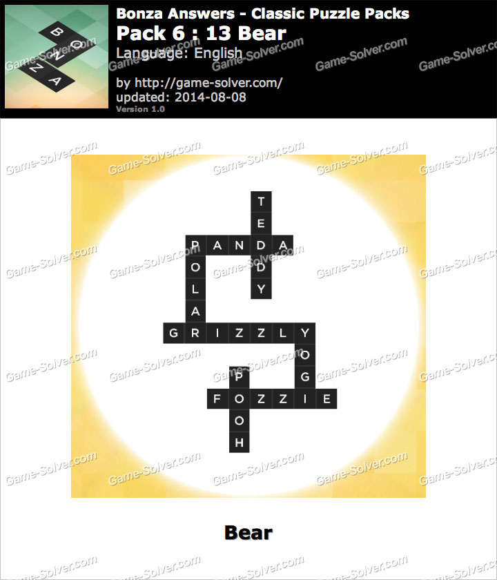 Bonza Answers Classic Puzzle Pack 6 13 Bear Game Solver bonza-answers-classic-puzzle-pack-6-13-bear-game-solver