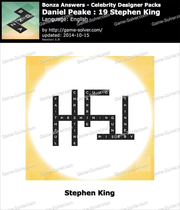 Bonza Answers Daniel Peake 19 Stephen King Game Solver bonza-answers-daniel-peake-19-stephen-king-game-solver