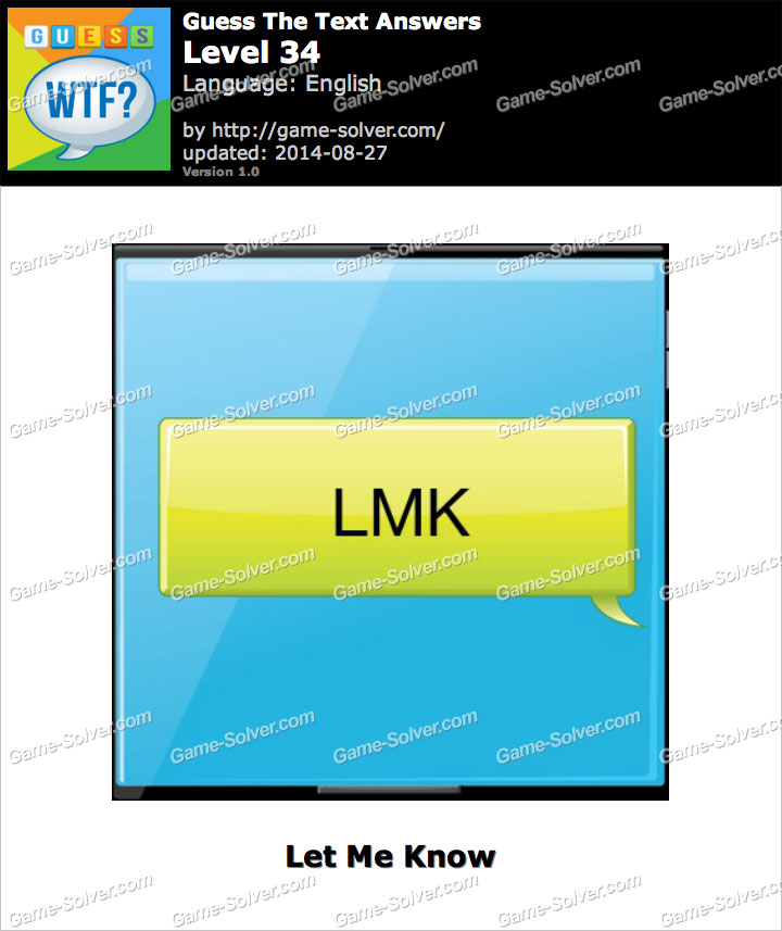 What Does LMK Mean Game Solver