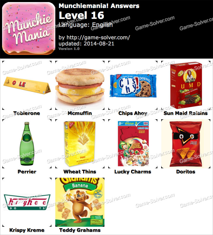 Munchiemania Level 16 • Game Solver