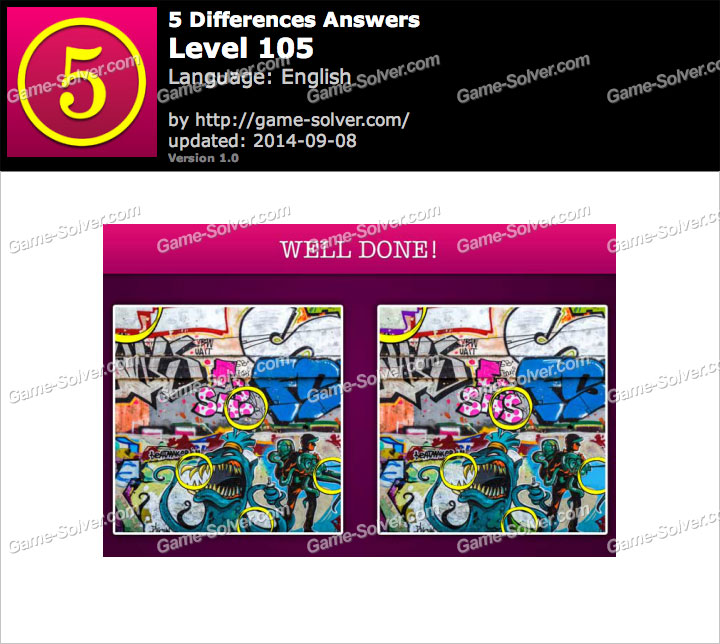 5 Differences Level 105 • Game Solver