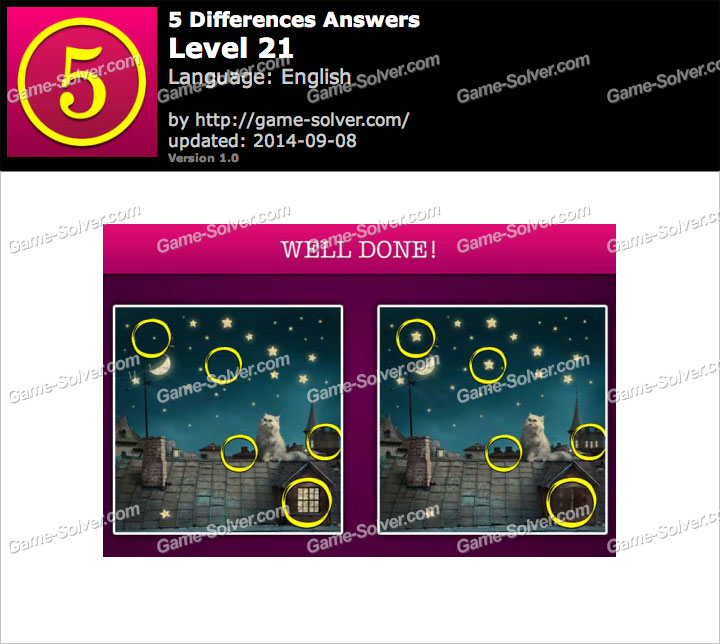 5 Differences Level 21 • Game Solver