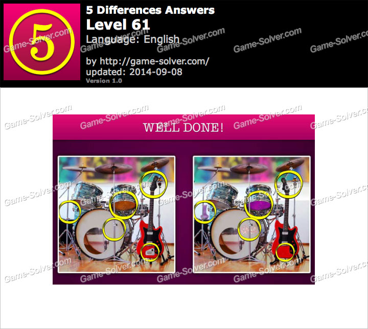 5 Differences Level 61 • Game Solver