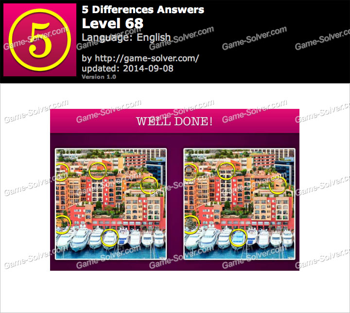 5 Differences Level 68 • Game Solver